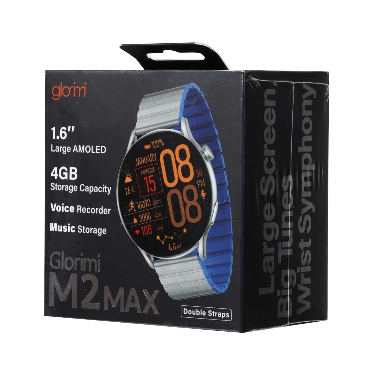 ساعت هوشمند Glorimi مدل M2 MAX - نقره ای آبی (گارانتی 18 ماهه شرکتی ...