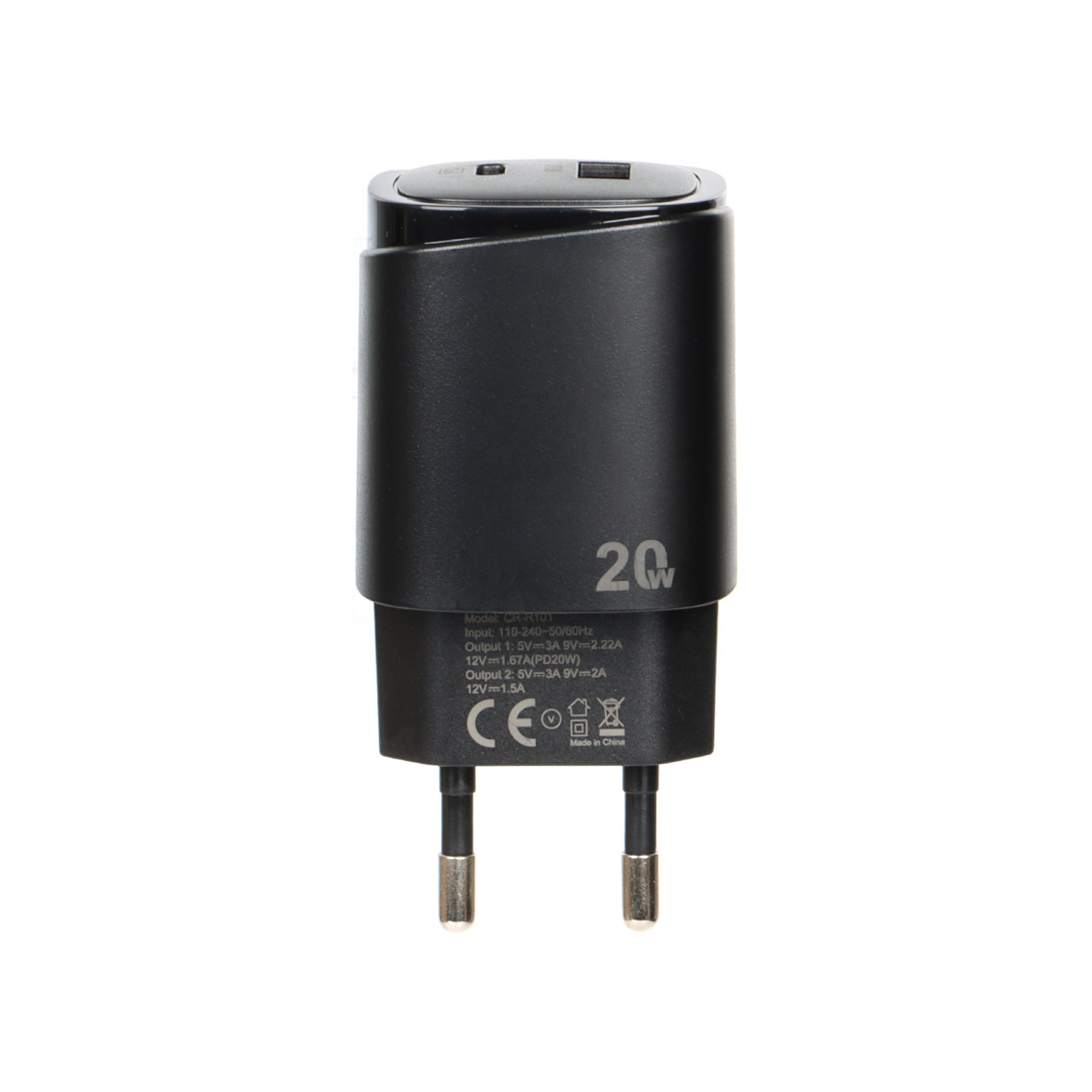 شارژر دیواری 20W فست و PD دو پورت Crbe مدل CR-R101 - مشکی (گارانتی یکساله PMC) - فروشگاه - پنل ...