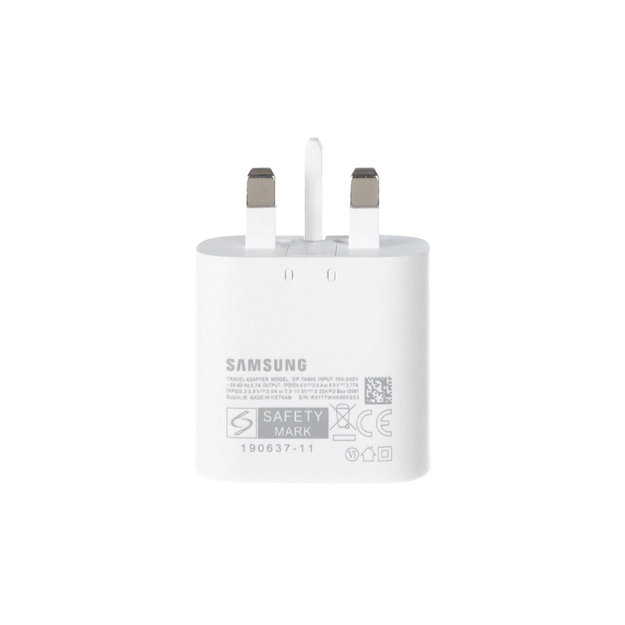 شارژر دیواری سه پین فست و PD تک پورت SAMSUNG Type-C مدل EP-TA800 25W به ...