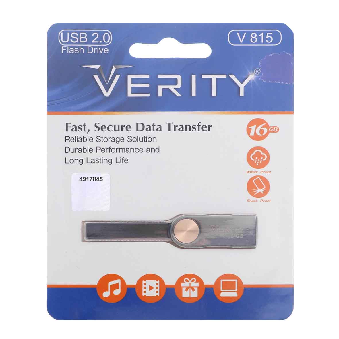 Verity V815 USB2.0 Flash Memory-16GB-(گارانتی آسان سرویس) طلایی - فروشگاه - پنل فروشگاهی eways