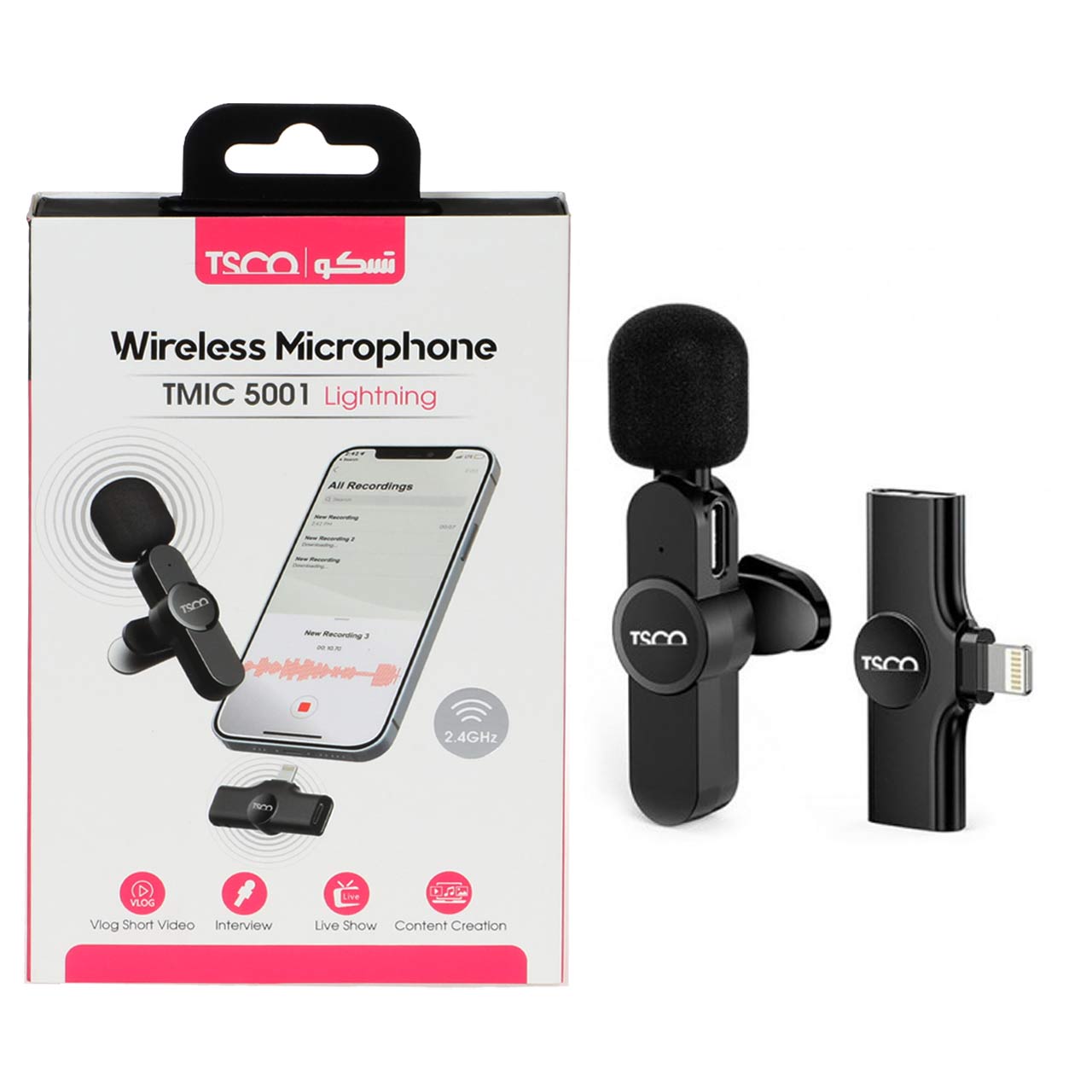 میکروفون بی سیم TSCO Lightning مدل TMIC 5001 - فروشگاه - پنل فروشگاهی eways