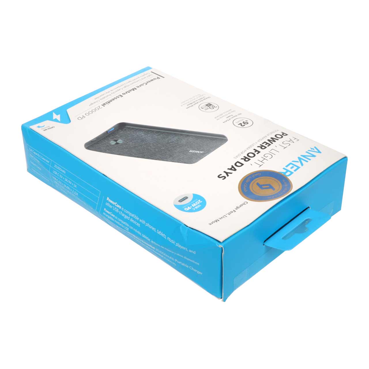 پاوربانک (PD و فست شارژ) Anker 20W 20000mAh مدل PowerCore Metro ...