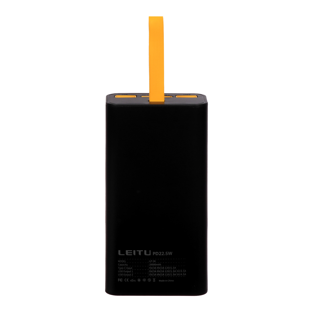 پاوربانک (PD و فست شارژ) Leitu 22.5W 20000mAh مدل LP-50 - مشکی - DST ...